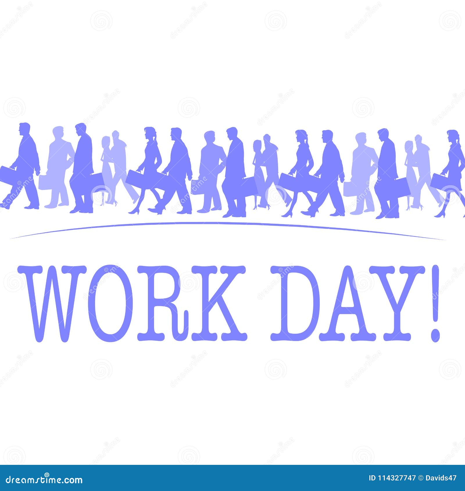 Happy Work Day stock vector. Illustration of isolated - 114327747