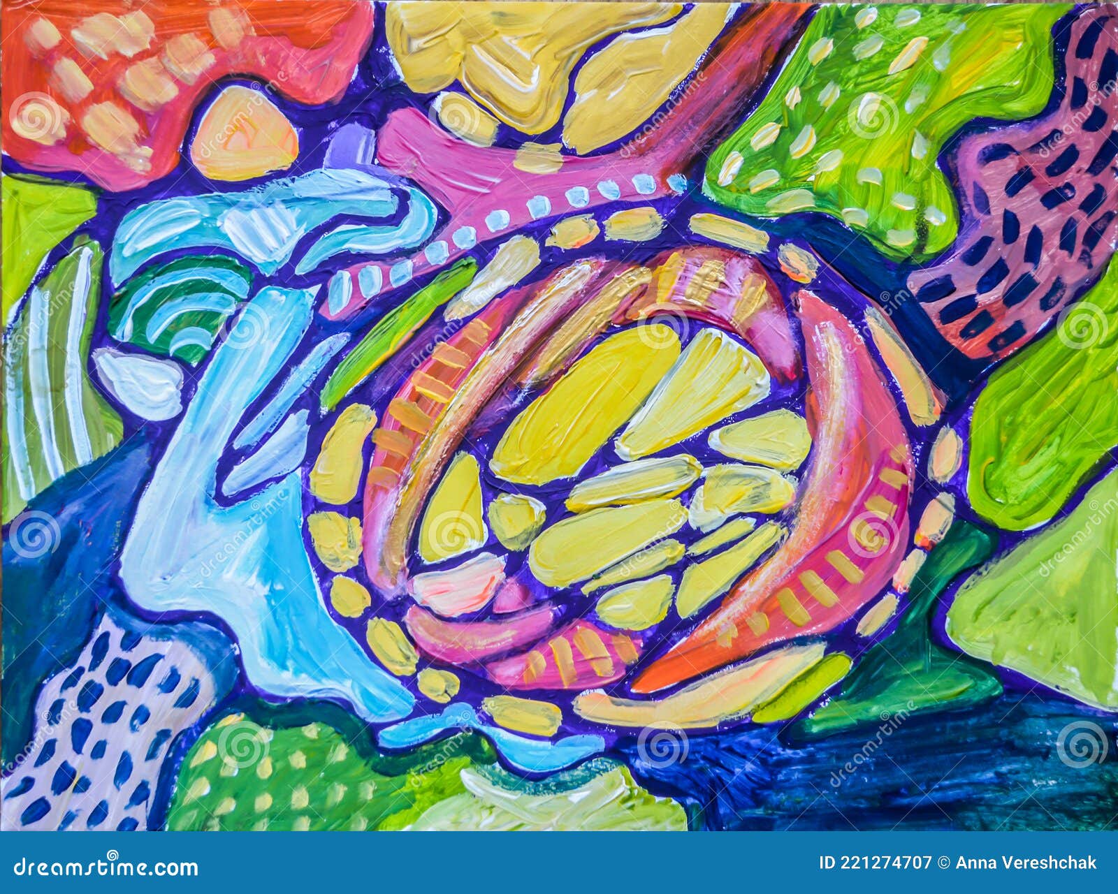 Abstract Work in the Technique of Neurography Stock Illustration ...