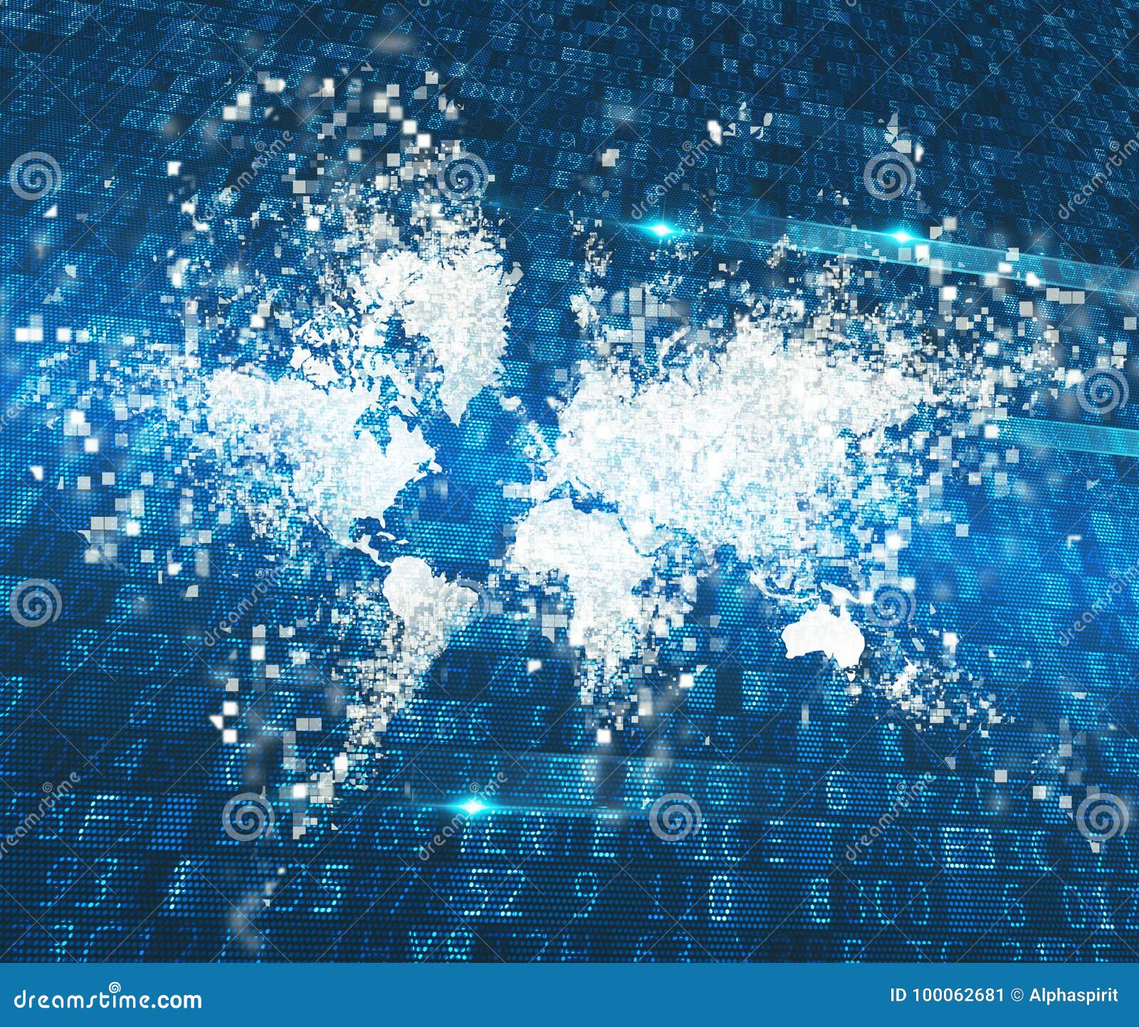 Abstract World. Concept of Global Internet Connection Stock Image ...