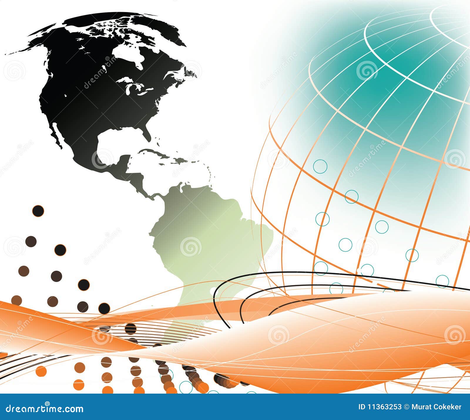 Abstract World Globe Design Stock Vector - Illustration of atlantic ...