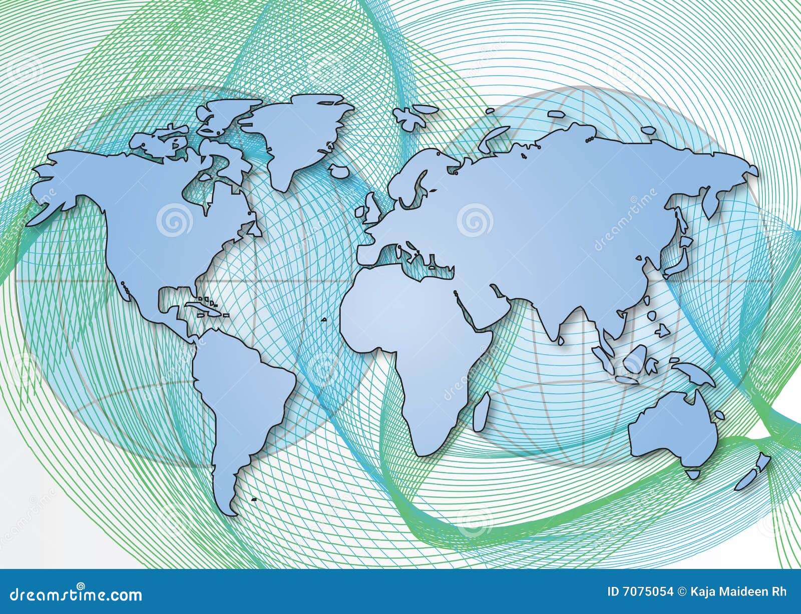 Abstract world map stock illustration. Illustration of continental ...