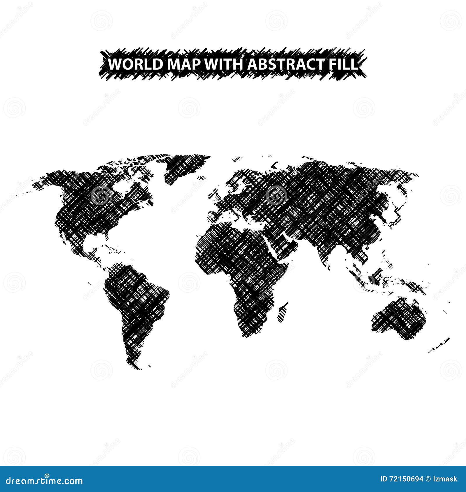 Hatched World Map Vector Illustration | CartoonDealer.com #85230434