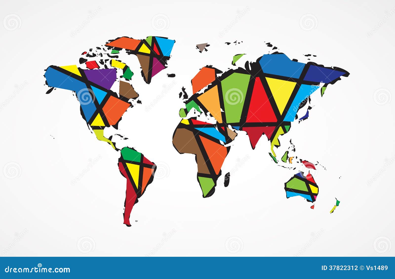 Abstract World Map Background in Polygonal Style Stock Illustration ... Abstract World Map Background in Polygonal Style Stock Illustration ...