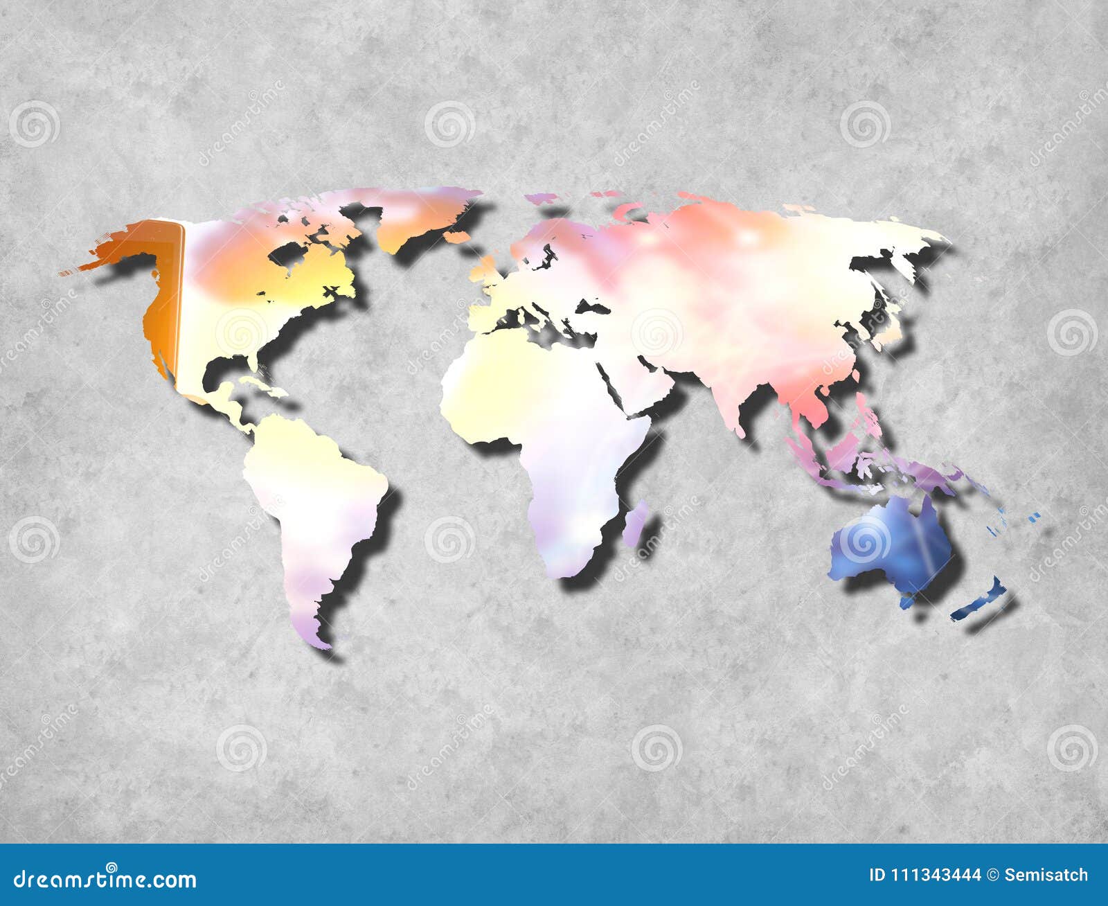 Abstract World Map Background with Texture Stock Illustration ...