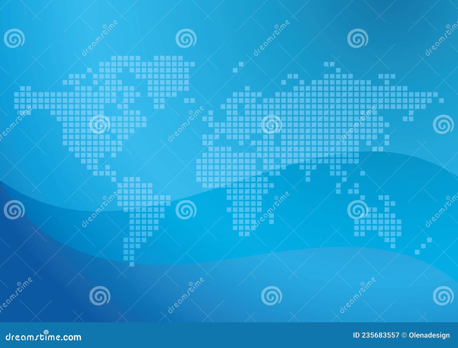 Abstract World Map on Blue Vector Background with Gradient Stock Vector ...
