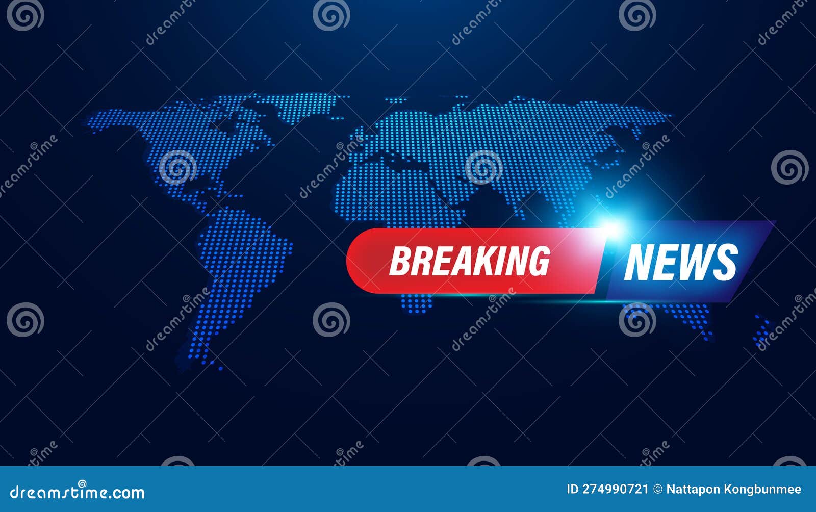 Abstract World Map Breaking News Concept Background Urgent News ...
