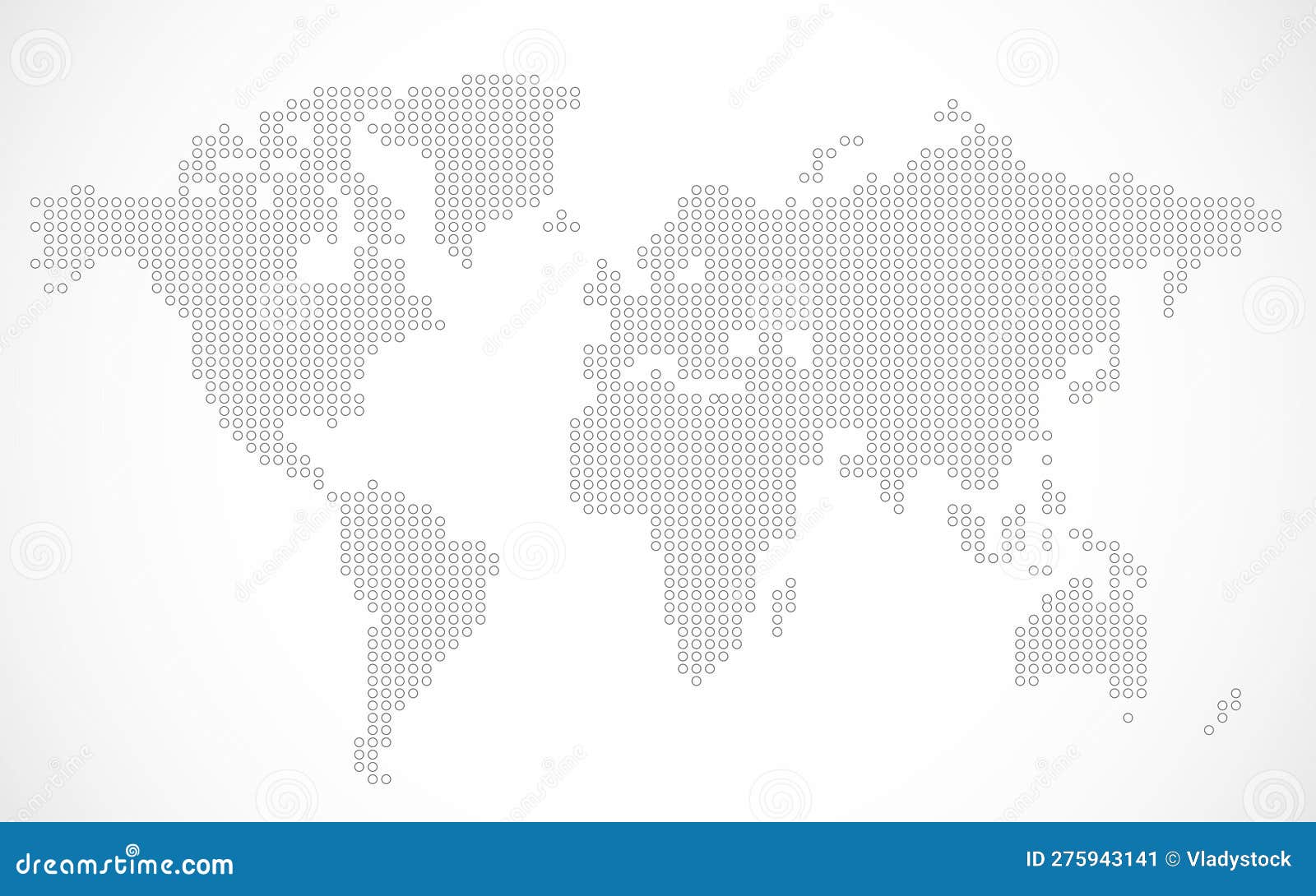 Abstract World Map of Circles with Shadow Stock Vector - Illustration ...