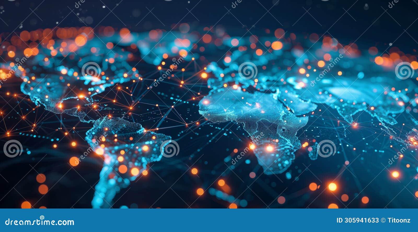 Abstract World Map, Concept of Global Network and Connectivity ...