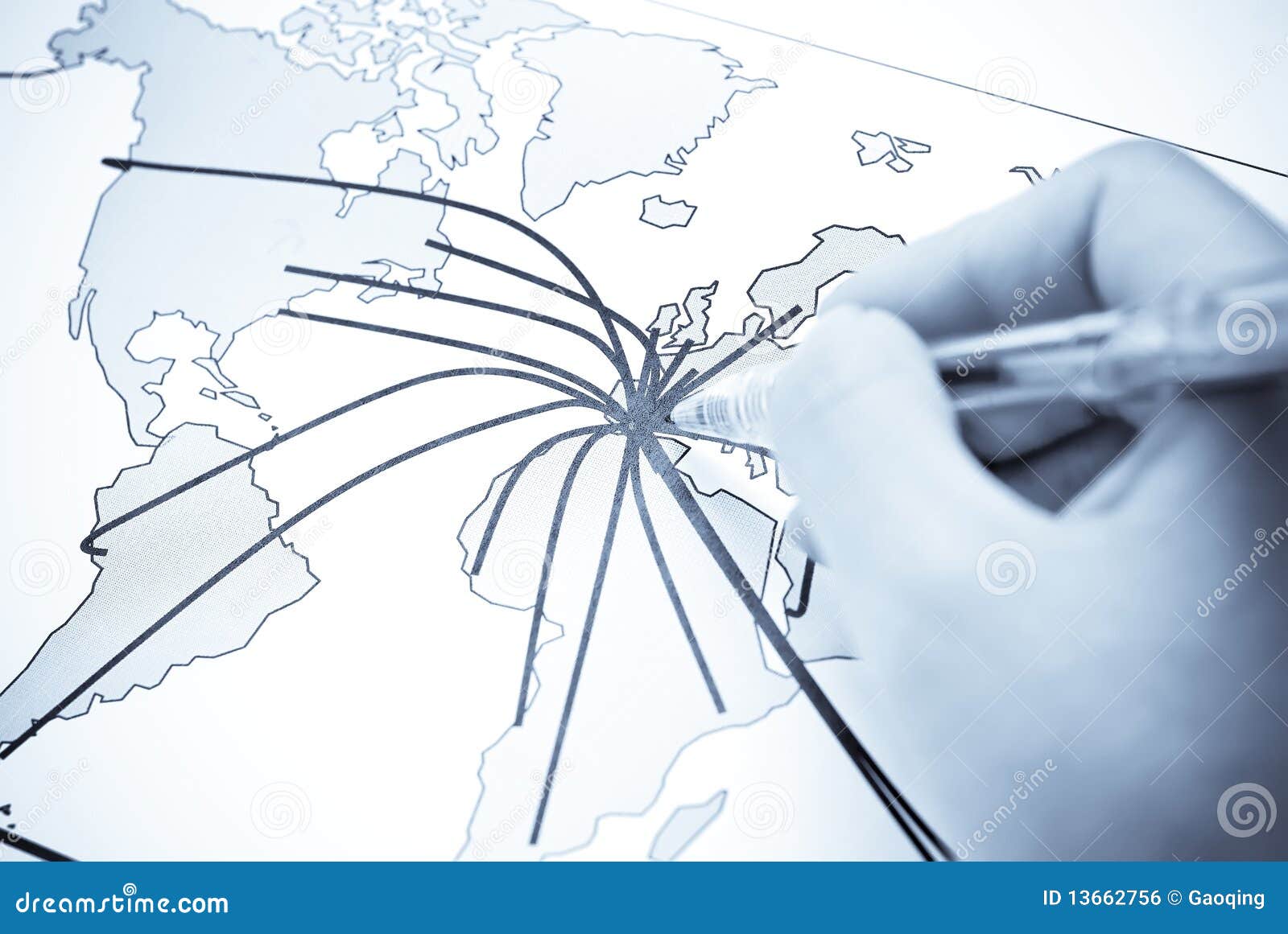 Abstract World Map with Continent Stock Photo - Image of graphic ...