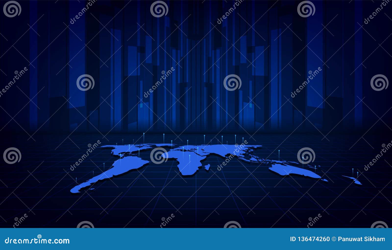 Abstract World Map Digital Texture Pattern Technology Innovation ...