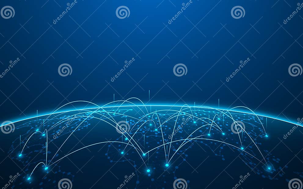 Abstract World Map Digital Texture Pattern Technology Innovation ...