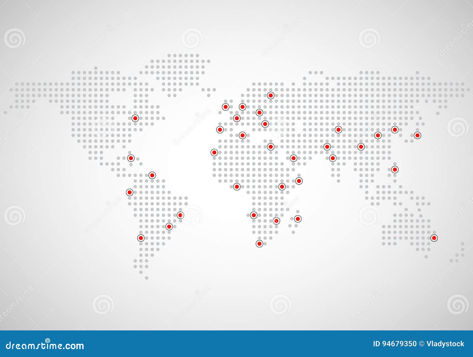 Abstract world map of dots stock vector. Illustration of business ...
