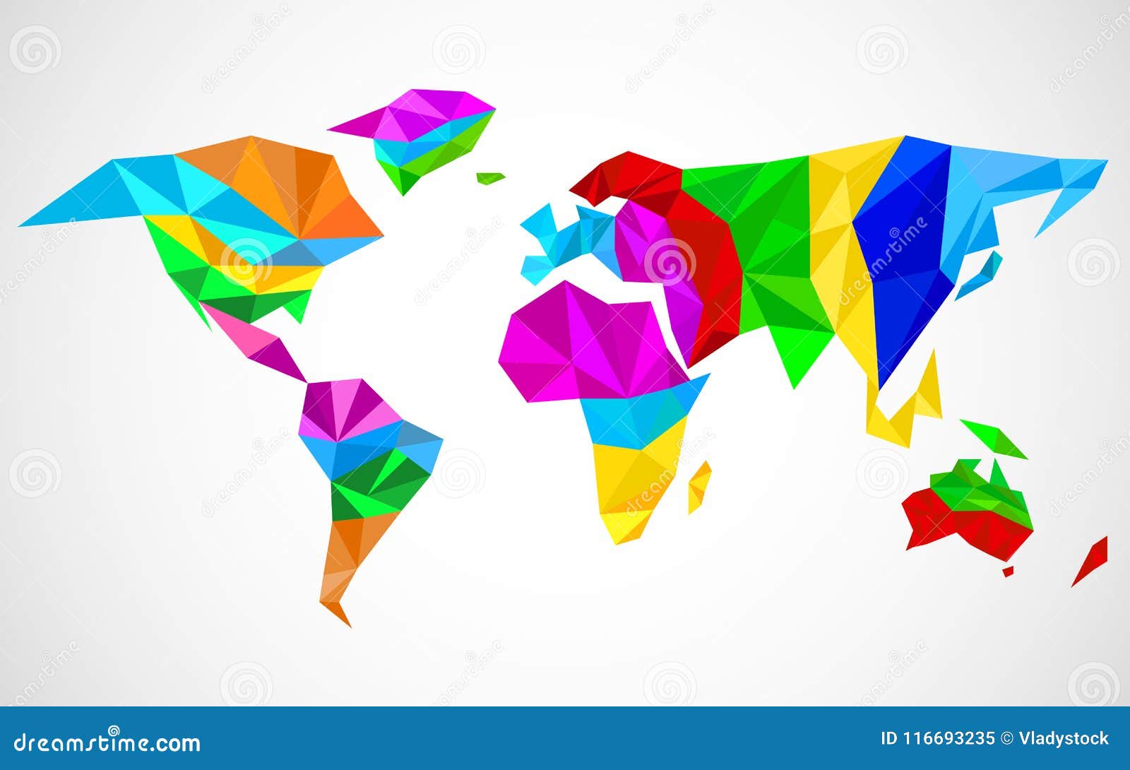 Abstract World Map in Geometric Polygonal Style Stock Vector ... Abstract World Map in Geometric Polygonal Style Stock Vector ...