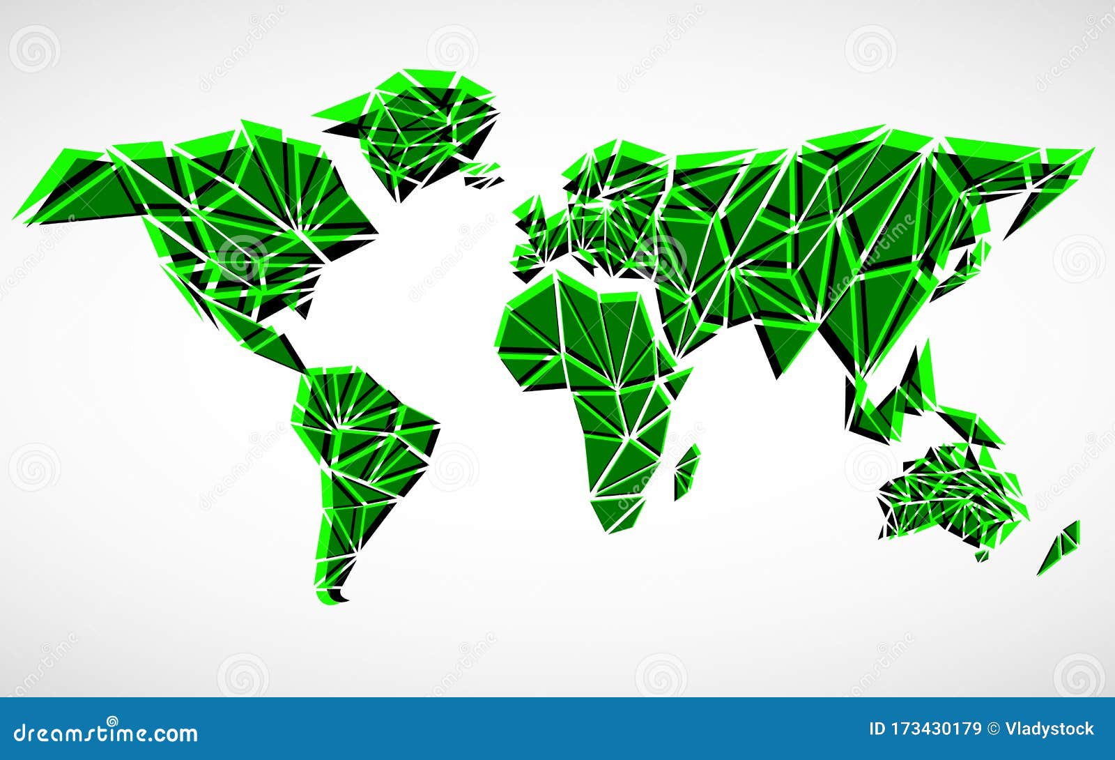 Abstract World Map in Geometric Polygonal Style. Colorful Vector ... Abstract World Map in Geometric Polygonal Style. Colorful Vector ...