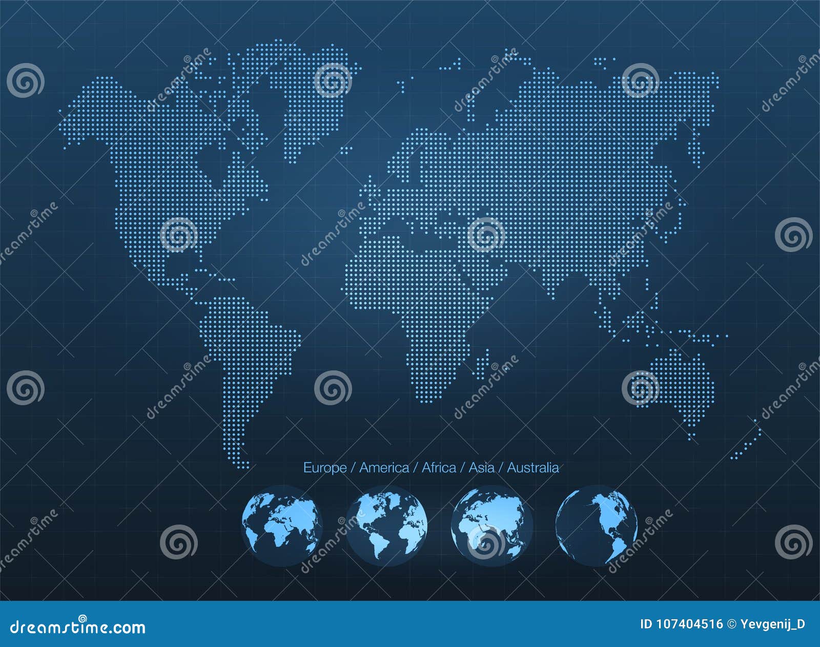 Abstract World Map with Globes. Planet Earth, Network, Global ...