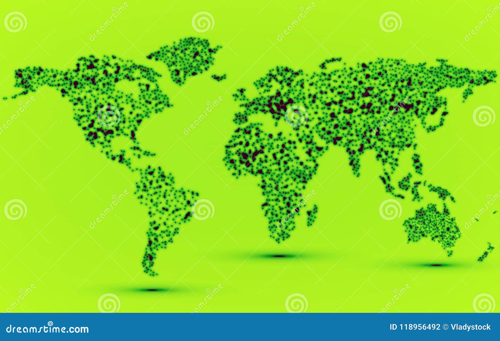 Abstract World Map of Glowing Particles Stock Vector - Illustration of ...