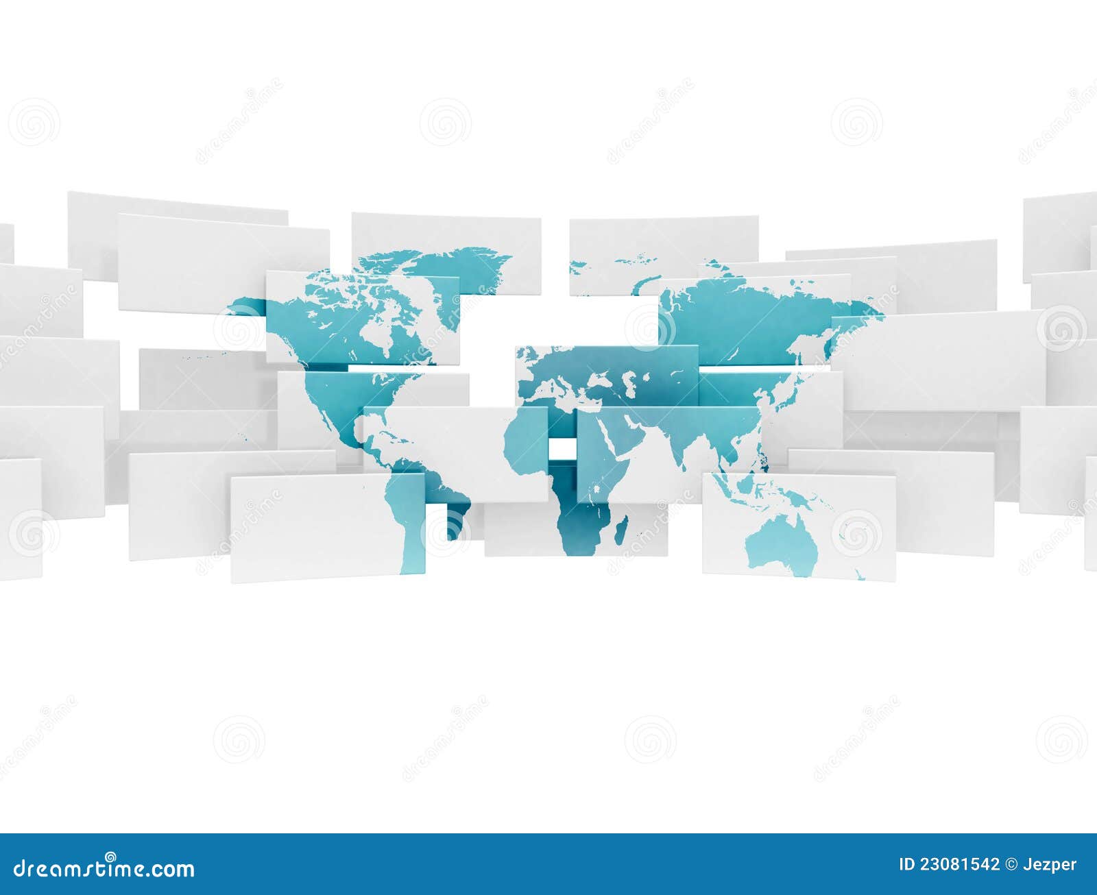 Abstract World Map Illustration Stock Illustration - Illustration of ...