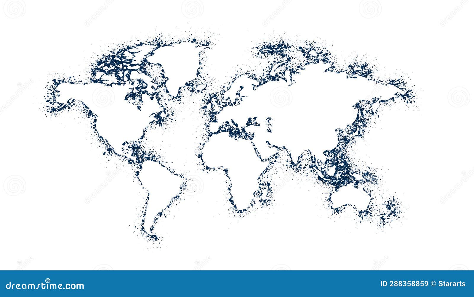 Abstract World Map Isolated on White Background Vector Stock Vector ...