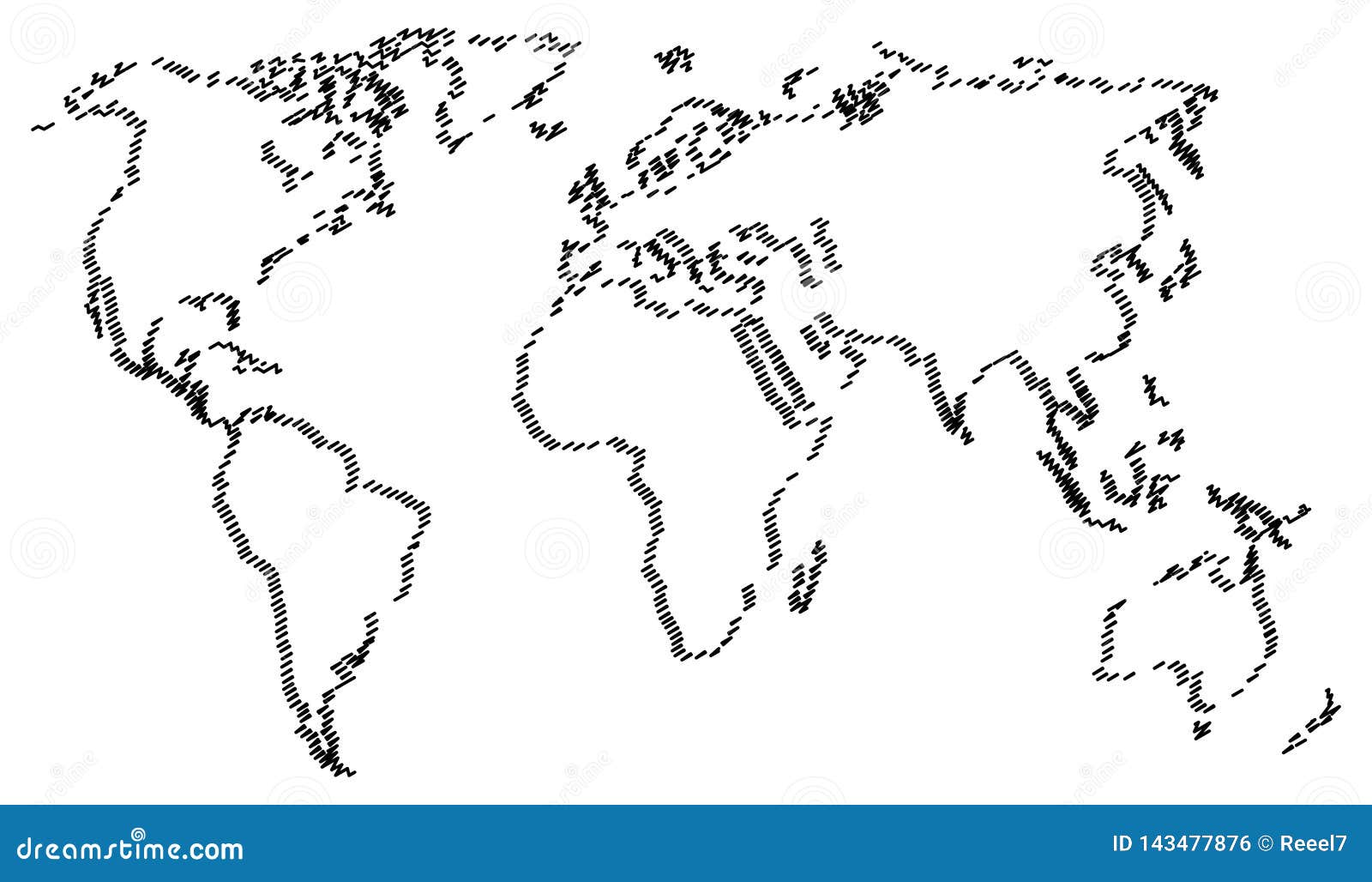 Abstract World Map Isolated on White Background. Stock Vector ...