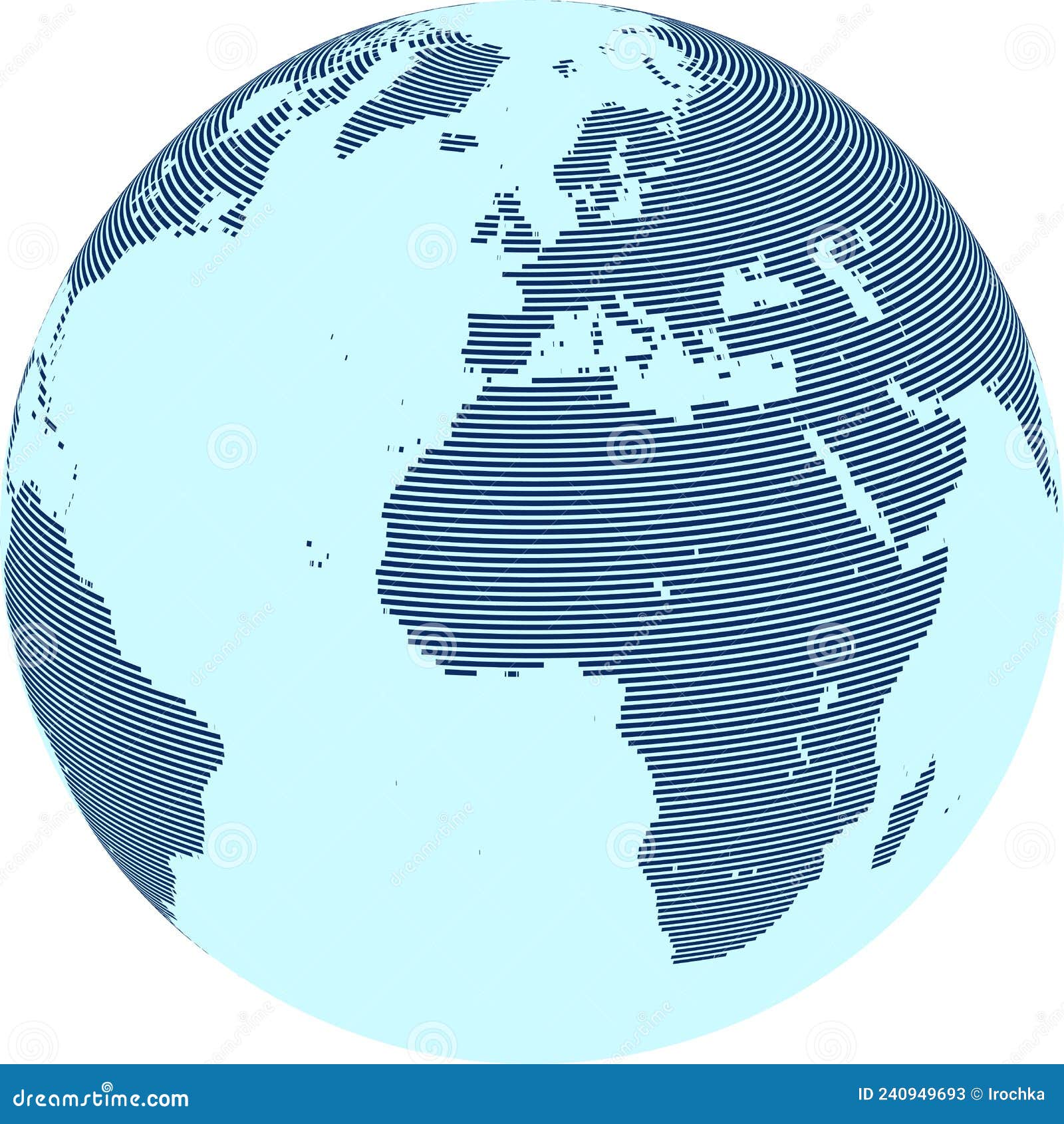 World Map With Stripes Diagonal Pattern Textured. Flat Earth, Globe ...