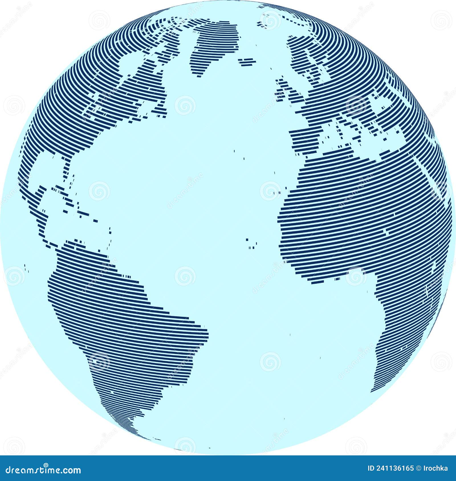 World Map With Stripes Diagonal Pattern Textured. Flat Earth, Globe ...