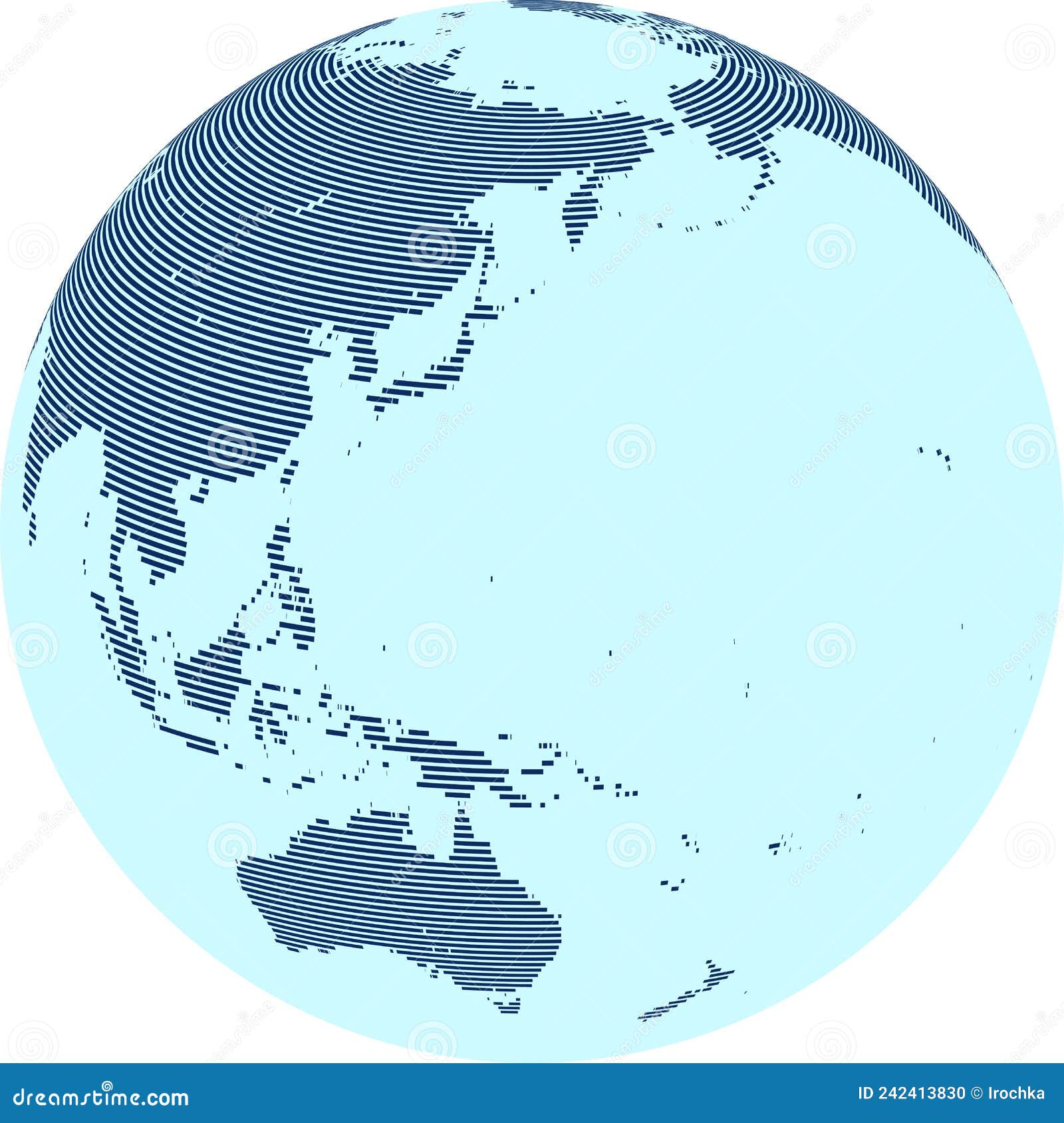 World Map With Stripes Diagonal Pattern Textured. Flat Earth, Globe ...