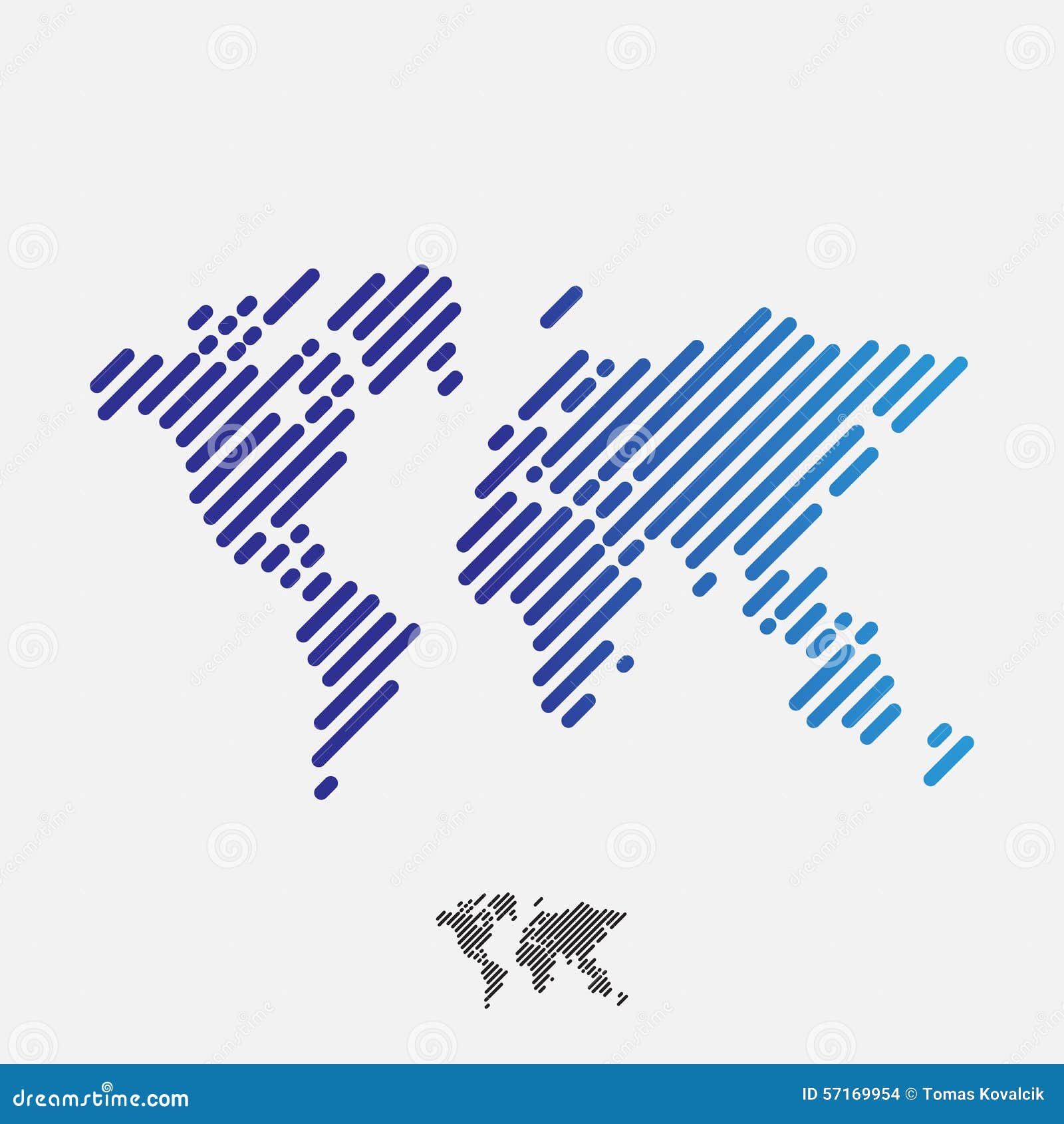 Abstract world map stock vector. Illustration of drawing - 57169954