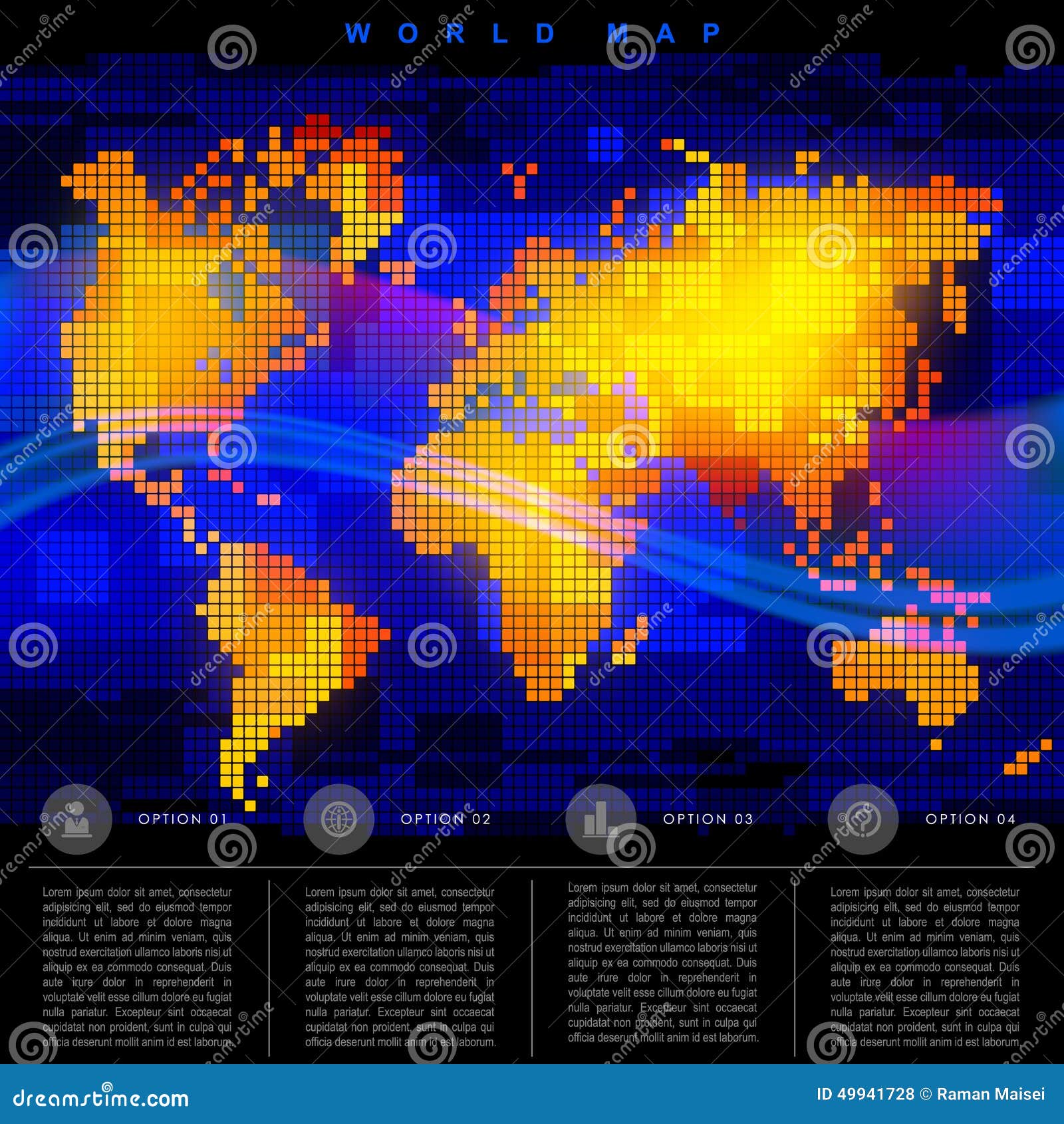 Abstract world map stock vector. Illustration of modern - 49941728
