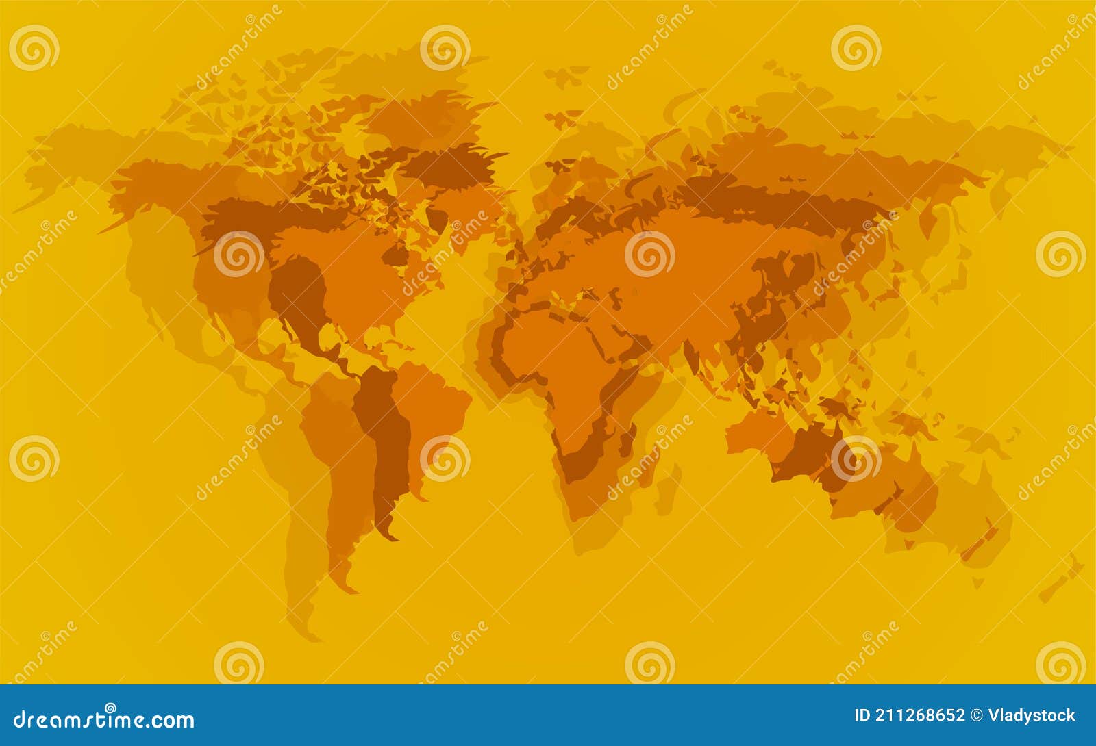 Abstract World Map with Overlaps Stock Vector - Illustration of america ...