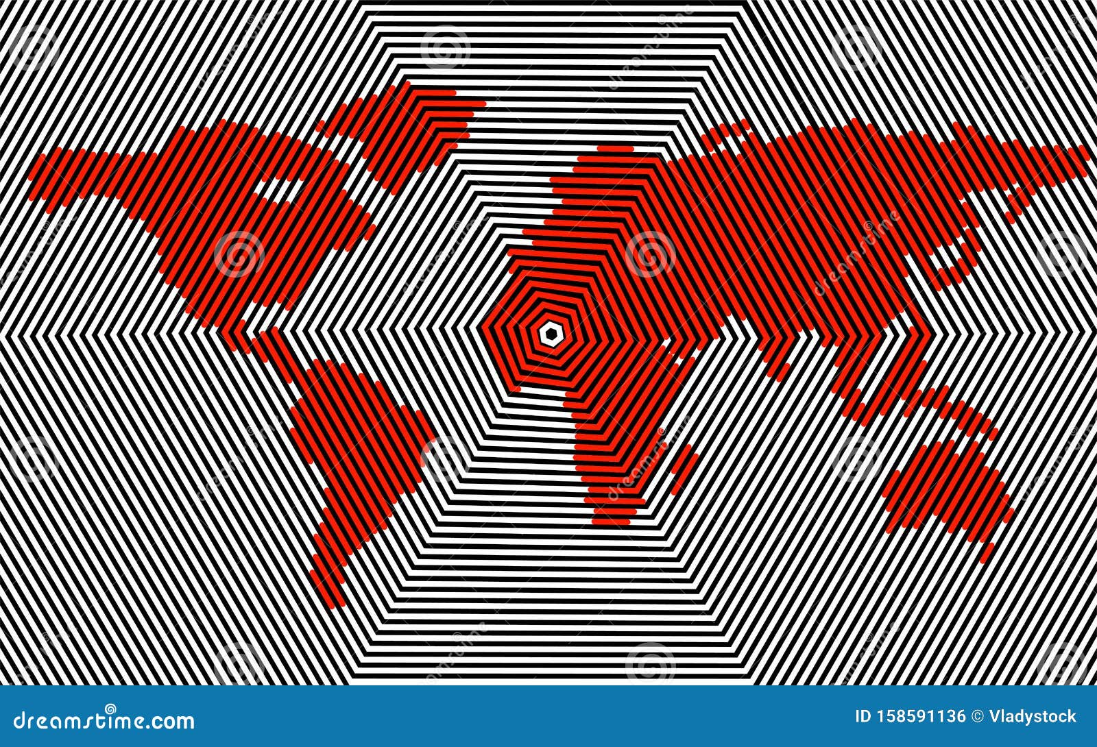 Abstract World Map of Polygon Lines, Geography Background Stock Vector ...