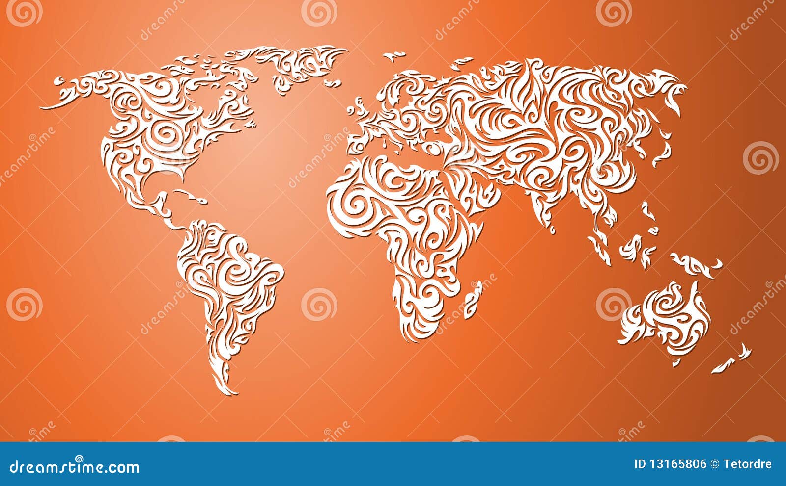 Abstract world map, red stock illustration. Illustration of computer ...