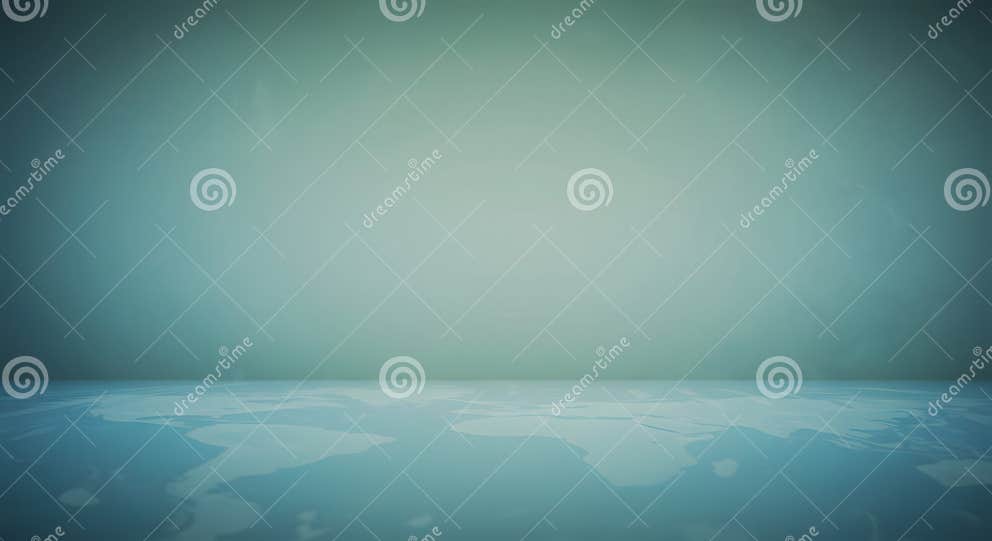 Abstract World Map Reflection on Gradient Blue Surface Stock ...