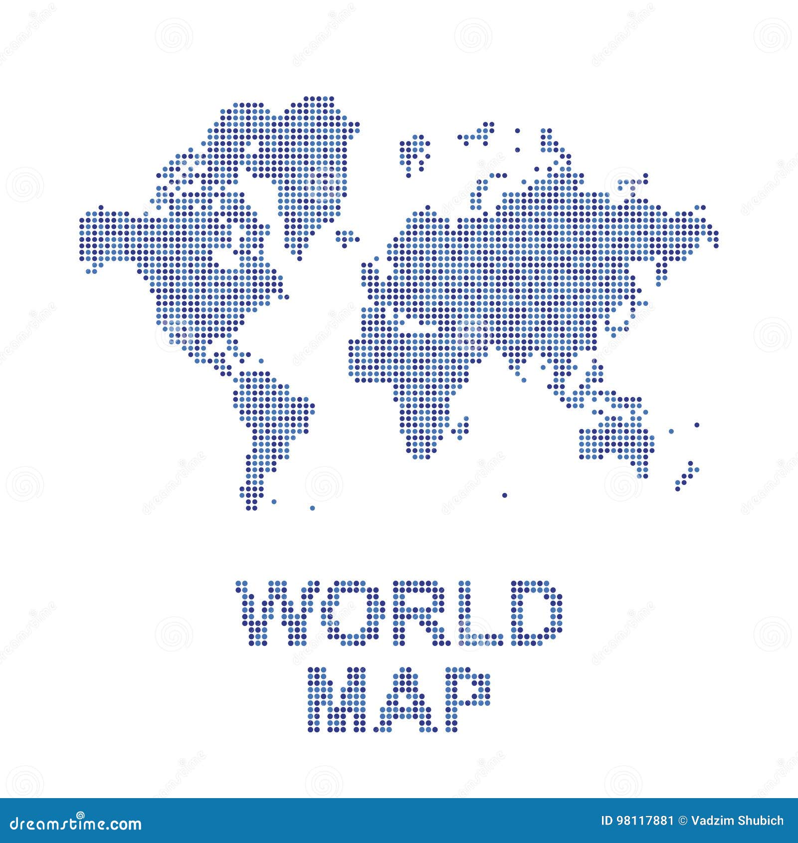 Abstract World Map in a Round Dots. Flat Illustration EPS 10 Stock ... Abstract World Map in a Round Dots. Flat Illustration EPS 10 Stock ...