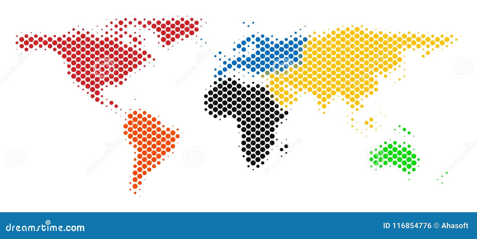 Halftone Pixel World Map stock vector. Illustration of cartography ...