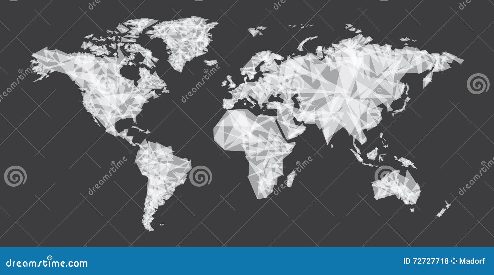 Abstract World Map Vector White Polygon Design Stock Vector ...
