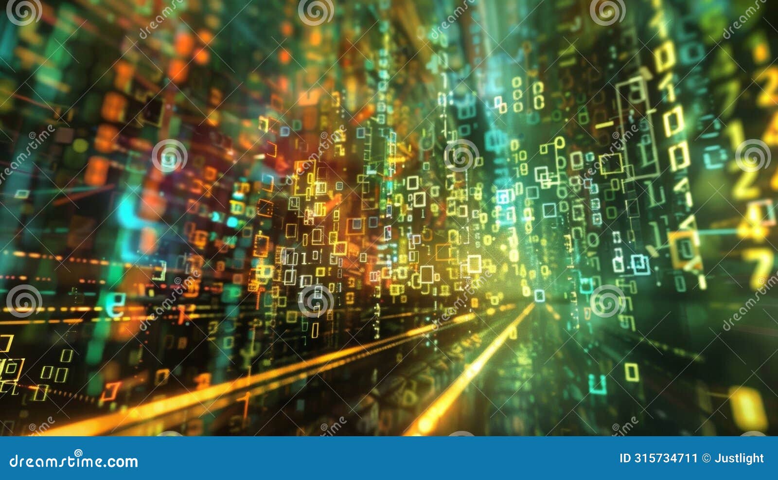 An Abstract World of Staticky Defocused Numbers and Letters Like a ...