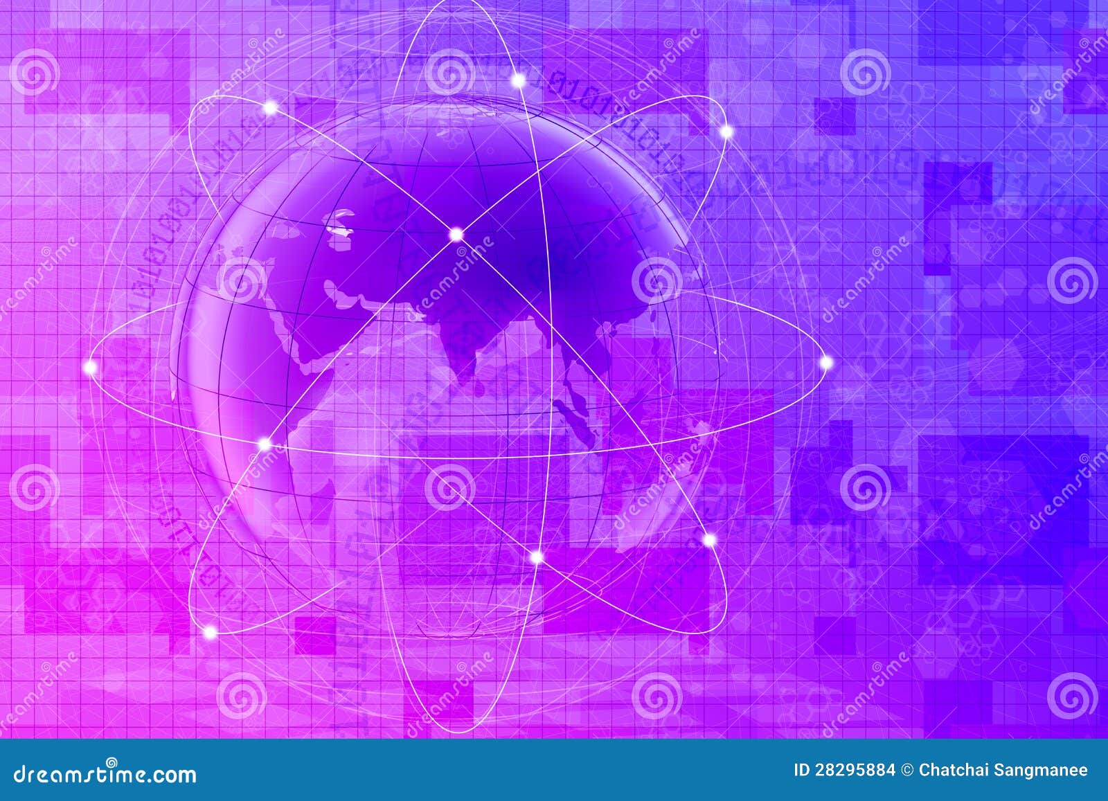 Abstract World and Technology Background Stock Illustration ...