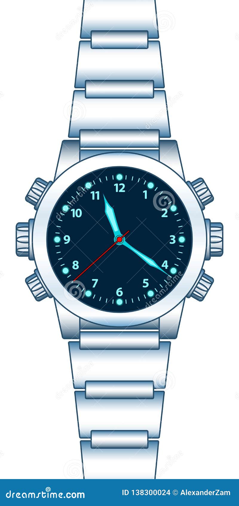 Abstract wrist watch stock vector. Illustration of accessory - 138300024