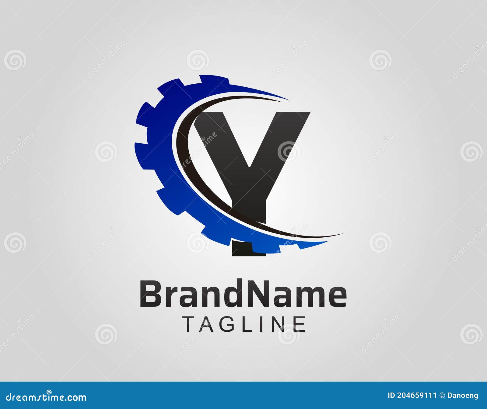 Abstract Y Letter, Y Gear Swoosh Logo Stock Vector - Illustration of ...