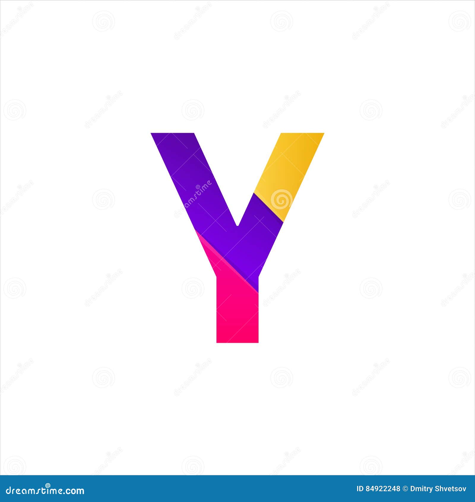 Abstract Y Letter Icon Funny Flat Sign Vector Logo Design Stock Vector ...