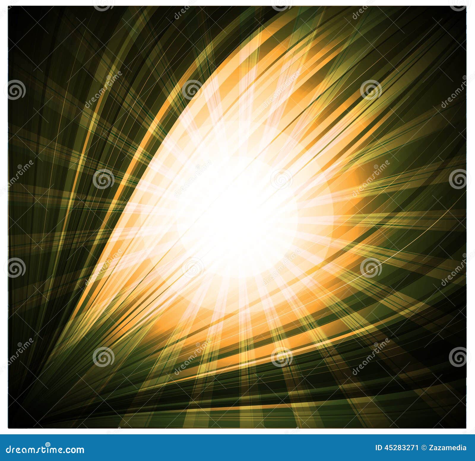 Abstract Yellow Background Beautiful Rays of Light Stock Vector ...