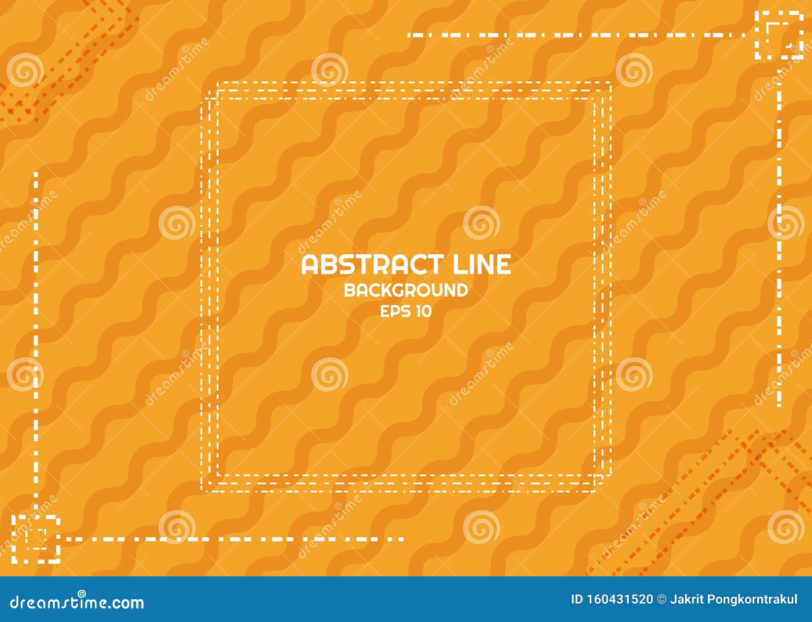Abstract Yellow Background Dashed Line Design Modern Frame Style Stock ...