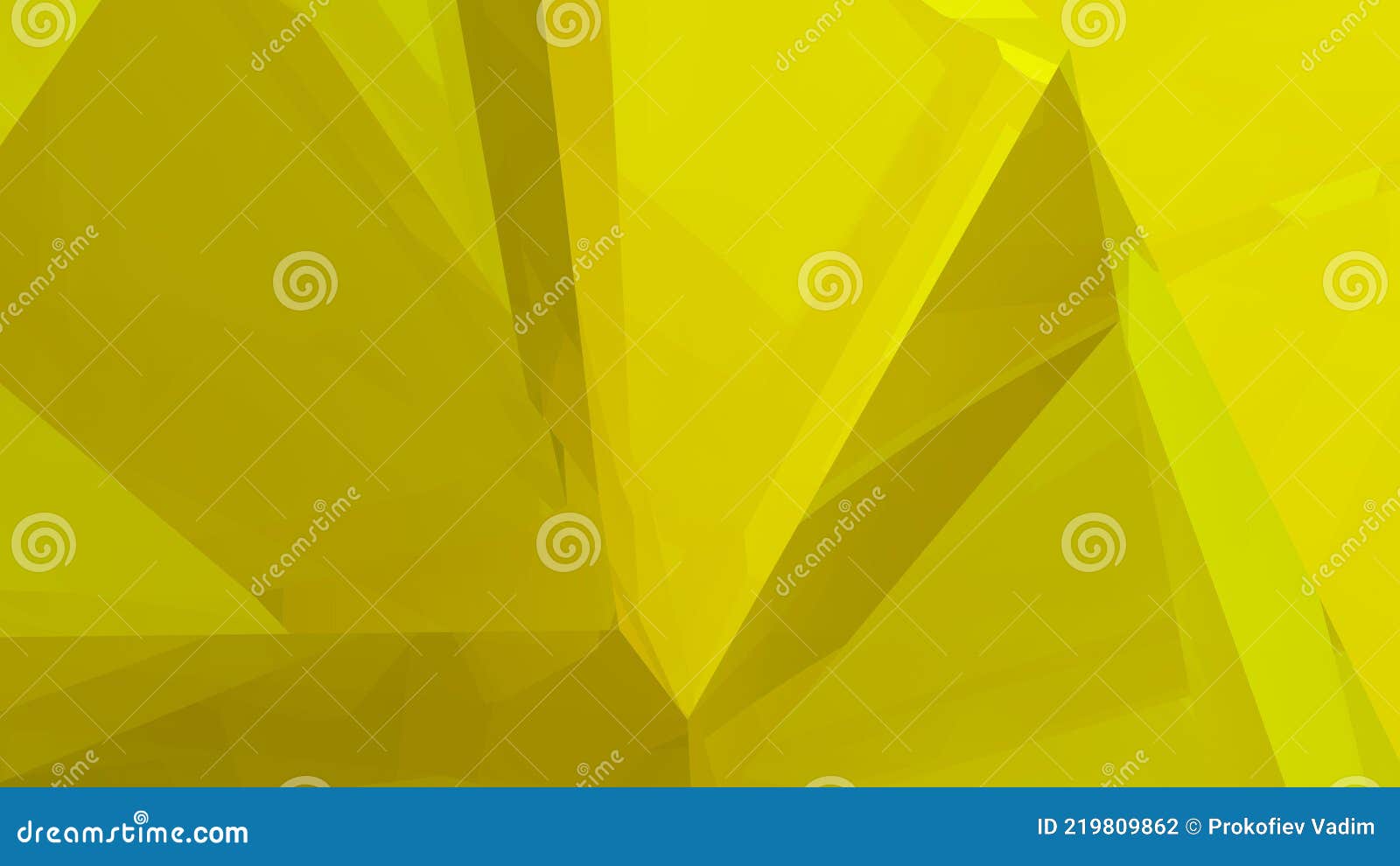 Abstract Yellow Background of Lines, Polygons and Triangles. Stock ...