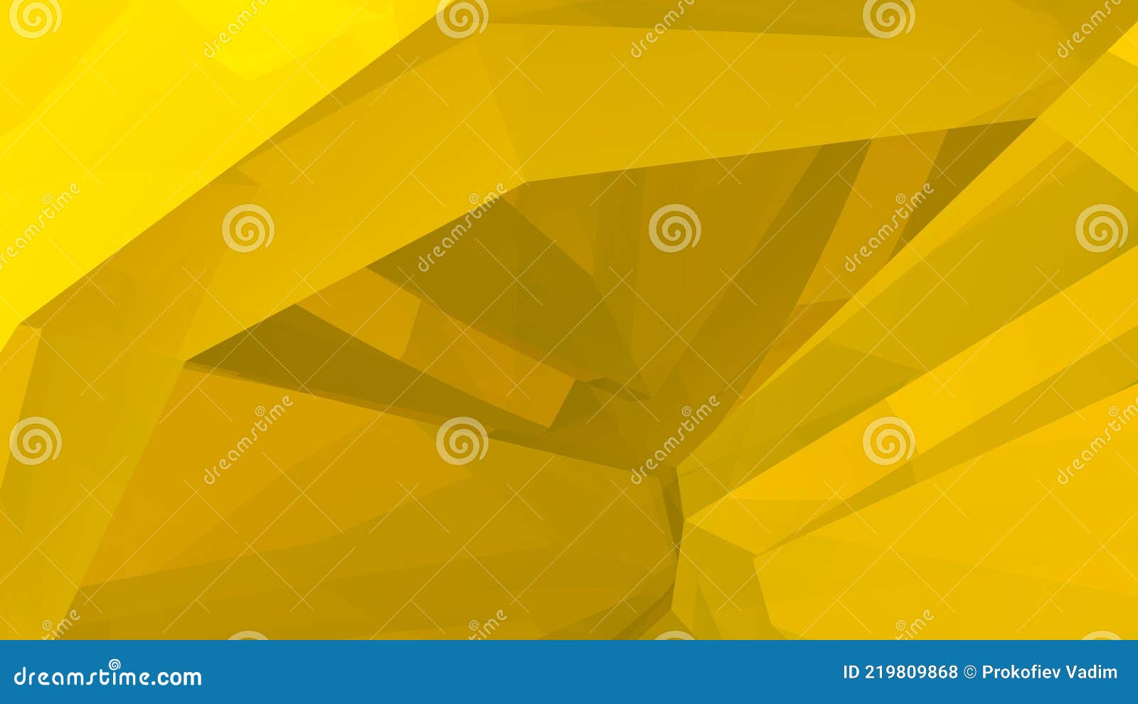 Abstract Yellow Background of Lines, Polygons and Triangles. Stock ...