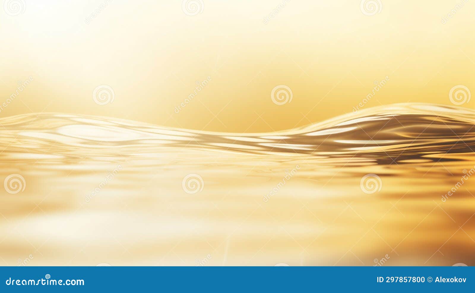 Abstract Yellow Background with Smooth Ripples and Waves in the Water ...