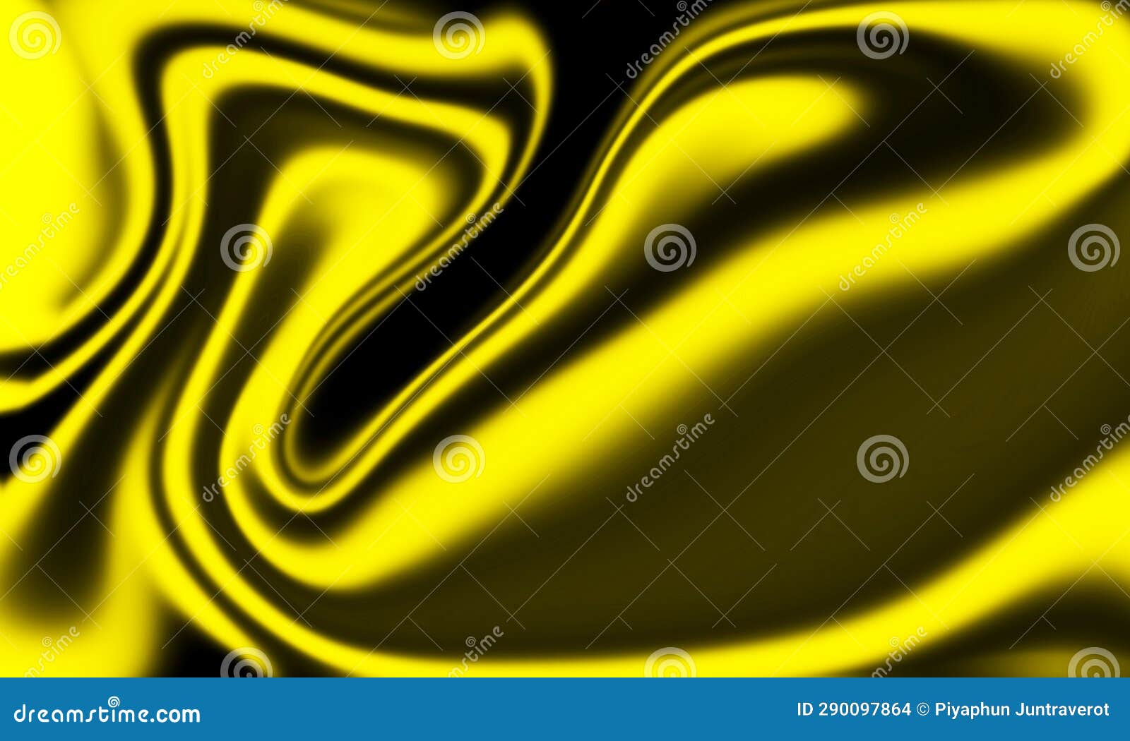 Abstract Yellow Background with Some Smooth Curve Lines Illustration ...