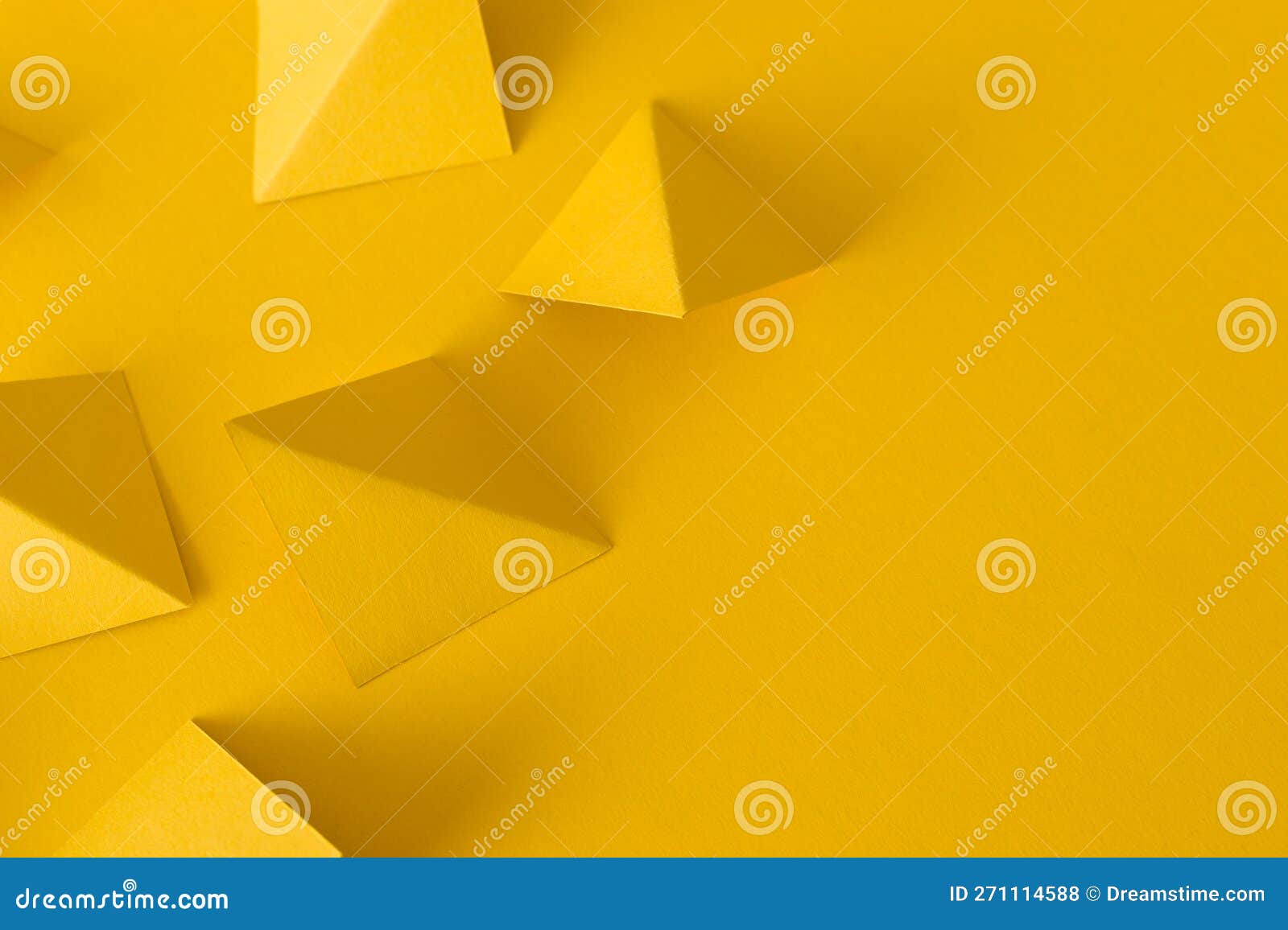 Abstract Yellow Background with Triangle Geometric Shapes Stock Photo ...