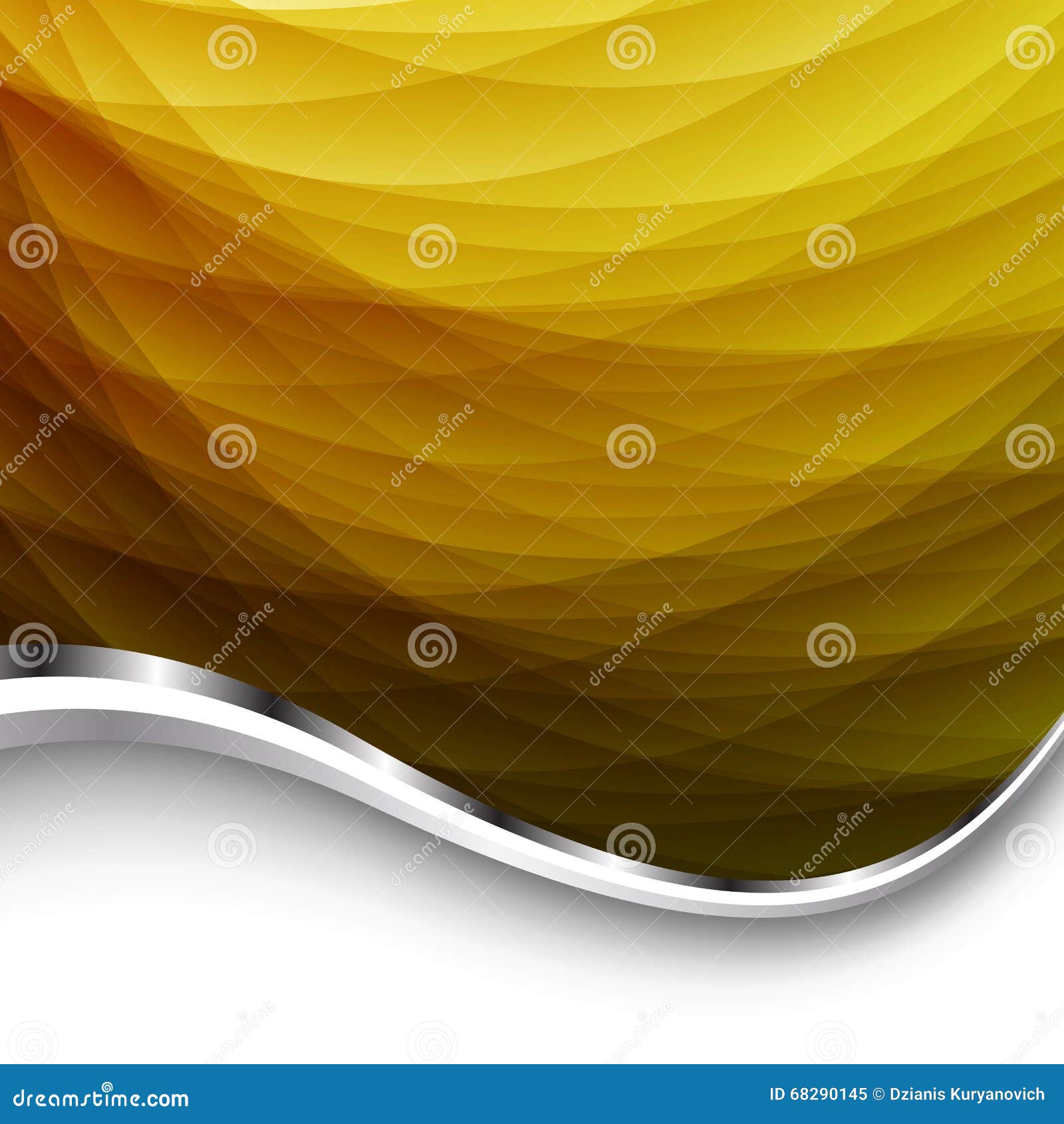 Abstract Yellow Background with Wave. Vector Illustration Stock Vector ...