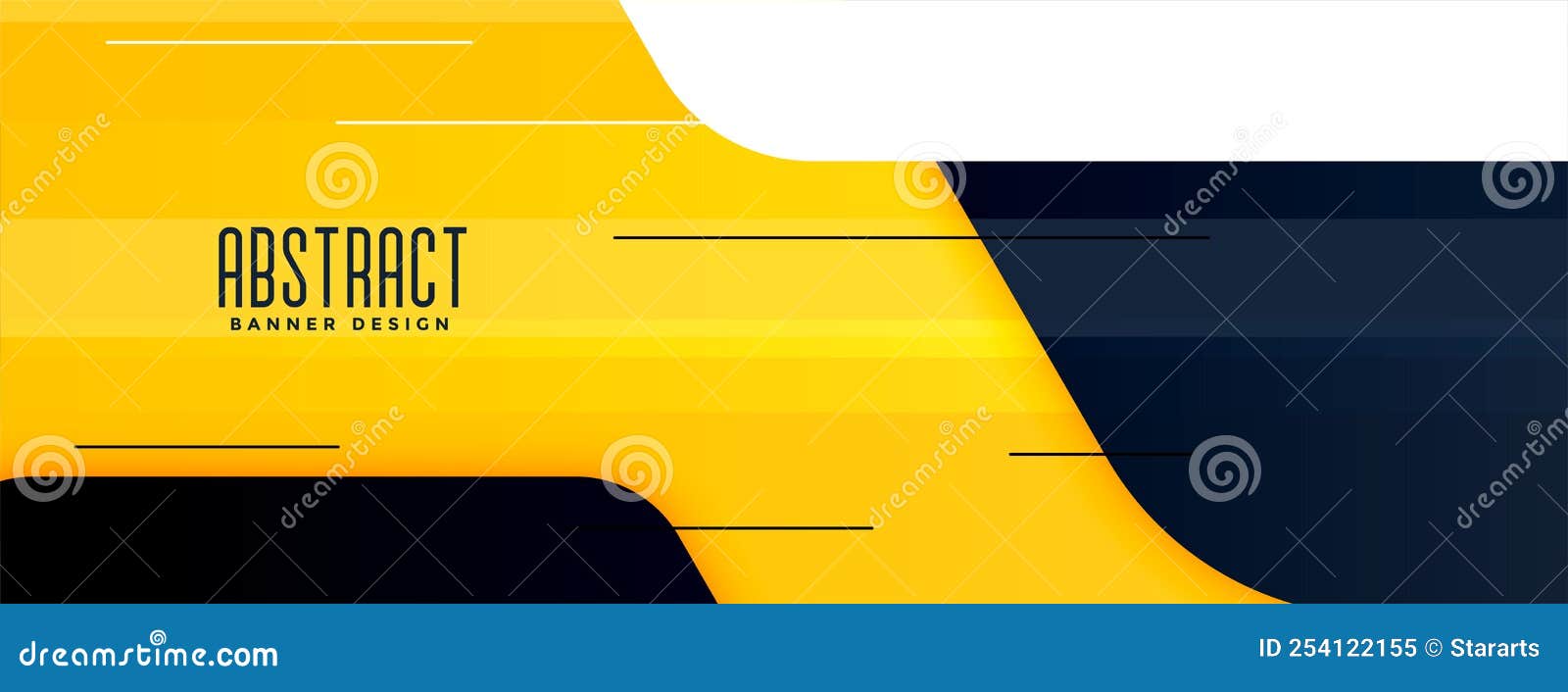 Abstract Yellow Banner for Sports Presentation Style Vector ...