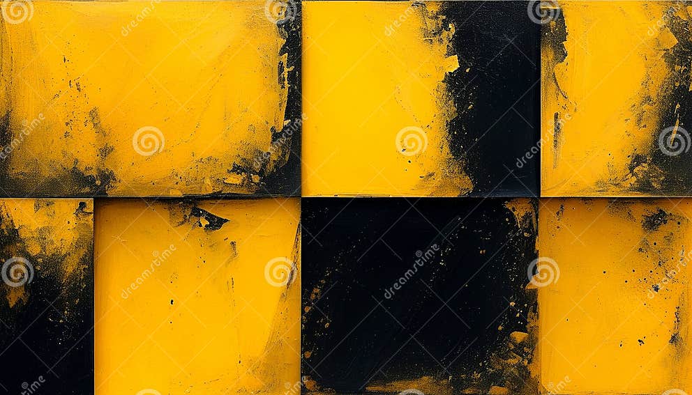 Abstract Yellow and Black Artwork Evokes a Sense of Bold Contrast and ...